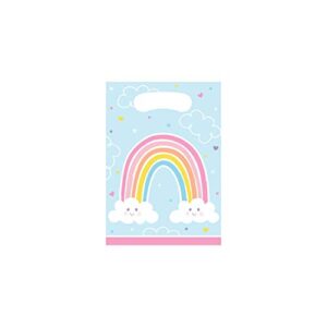 happy rainbow favor bags, 8 ct