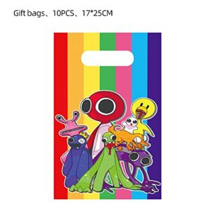 30Pcs Rainbow friend Party Gift Bags,Rainbow friend Gooddie Bags Party Supplies Birthday Decoration Gift Bags Rainbow friend Birthday Party Decorations