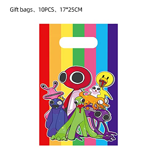 30Pcs Rainbow friend Party Gift Bags,Rainbow friend Gooddie Bags Party Supplies Birthday Decoration Gift Bags Rainbow friend Birthday Party Decorations