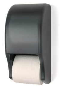 palmer fixture rd0028-01 two-roll standard tissue dispenser, dark translucent