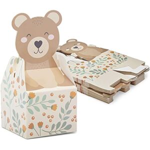 baby shower party favor boxes, we can bearly wait (36 pack)