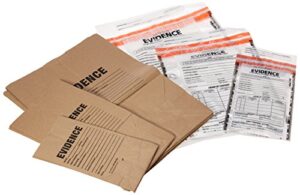 evidence bags, paper and plastic sample pack