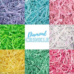 MagicWater Supply Crinkle Cut Paper Shred Filler (2LB) for Gift Wrapping & Basket Filling - Diamond Light Pink