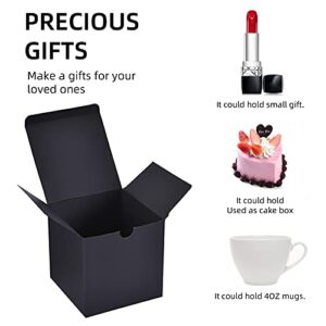 NIGNYA 30 PCS 4x4x4 Black Gift Boxes with Lids,Small Gift Box with Lid for Presents, Favor Boxes Small Box for Bridesmaid Proposal Gifts, Wedding, Ornaments, Product