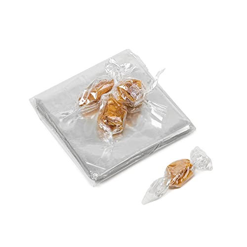 Candy Wrapper 5x5,Caramel and Chocolate Real Cellophane Wrappers - 600 Square Sheets