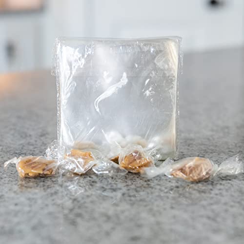 Candy Wrapper 5x5,Caramel and Chocolate Real Cellophane Wrappers - 600 Square Sheets