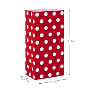 Hallmark Red Party Favor and Wrapped Treat Bags, Assorted Designs (30 Ct., 10 Each of Chevron, White Dots, Solid) for Christmas, Valentines Day, Sweetest Day, May Day, Mothers Day, Care Packages