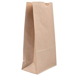 jam paper 100% recycled snack/lunch bags – medium (5 x 9 3/4 x 3) – brown kraft grocery bags – 25/pack