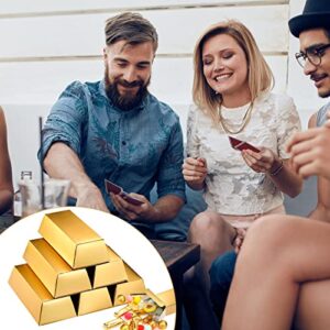 24 Pieces Gold Bars Fake Bar Gift Box Golden Party Favor Chocolate Gold Coins Foil Treasure Brick Paper Boxes for Christmas Party Casino Theme Decoration Candy Treats Toys, 5.5 x 3.2 Inches (24 Pcs)