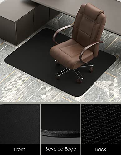 Office Chair Mat for Carpet, Hardwood and Tile Floor, 1/5" Thick Desk Chair Mat, 35" x 45" Anti-Slip Carpet Chair Mats for r Low/Medium Pile Carpets