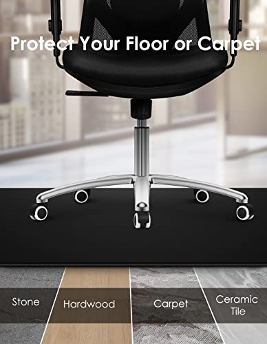 Office Chair Mat for Carpet, Hardwood and Tile Floor, 1/5" Thick Desk Chair Mat, 35" x 45" Anti-Slip Carpet Chair Mats for r Low/Medium Pile Carpets