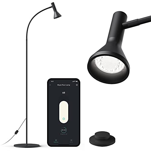 WYZE LED Floor Lamp for Bedroom Office Living Room with Timer Stepless Adjustable Brightness 4000K Standing Light with Remote & APP Control Reading Floor Lamps