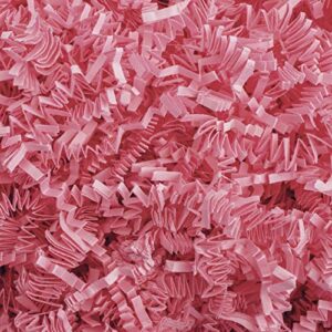 magicwater supply crinkle cut paper shred filler (1/2 lb) for gift wrapping & basket filling – light pink