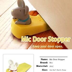 HavasuOnline Cute Mouse Door Stopper White Mouse Door Stop Decorative Animal Doorstop Wedge