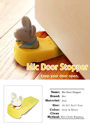 HavasuOnline Cute Mouse Door Stopper White Mouse Door Stop Decorative Animal Doorstop Wedge