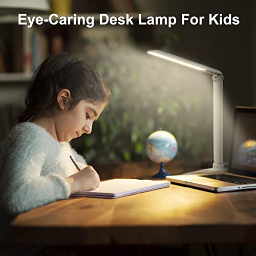 NPET Led Desk Lamp, Eye-Caring LED Lamp with Stepless Brightness,Touch Control,Adjustable Arm,Desk Light for Home,Office,Study,Reading,Dorm Essentials