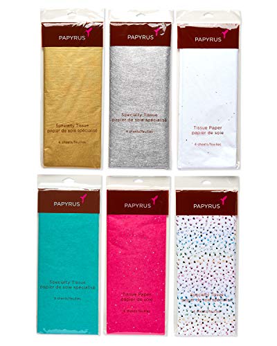 Papyrus Tissue Paper Bulk (Specialty Bundle) for Gifts, Decorations, Crafts, DIY and More (28-Sheets)