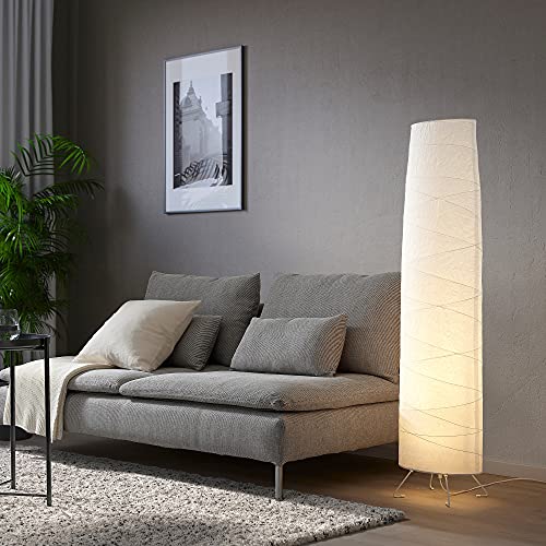 IKEA Vickleby (404.844.87) Handmade Rice Paper Shade White Floor Lamp, White 54 in. (136cm)