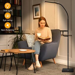 DEKITA LED Floor Lamp with Wireless Charger, 12W Reading Lamps Floor Standing ,3000-6500K Led Floor Reading lamp, Led Floor Lamps for Living Room with Remote Alexa Google Assistant