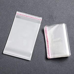 Webakin Clear Cookie Bags Self Sealing OPP Cello Bags for Bakery Cookies Clear Lip & Tape Bags 3 7/8 x 5 1/2" - Pack of 200