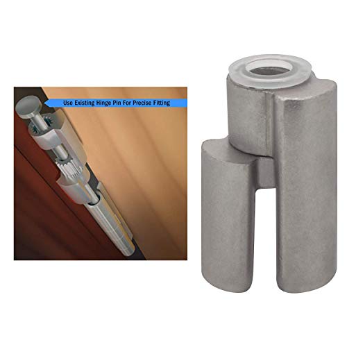 Nuk3y Door Saver 3 III Hinge Pin Stop for Residential Doors Fits All 3" to 4-1/2" Hinges (Satin Nickel)