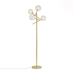 dellemade td00145 sputnik chandelier floor lamp for bedroom,4-lights glass shade floor lamps for living room,brass/gold