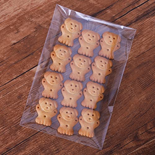 300 Clear Self Sealing Cellophane Bags - 4x6 -Cookie Bags Resealable Cellophane Bag for Packaging Clear Gift Bags for Gift Giving Cello Bags Self Adhesive for Party Favors Bakery Dessert Cookies Wrappers