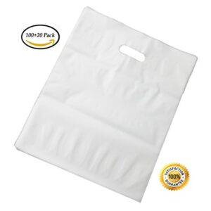 100 Extra Durable 2.5mil 12x15 Clear Merchandise bags Die Cut Handle-Semi-Glossy finish-Anti-Stretch. For Retail store plastic bags, Party favors, Handouts and more by Best Choice (Clear)