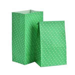 BBTO 24 Pieces Dot Paper Bags Party Gift Grocery Bag Lunch Flat Bottom Craft Paper Bags, Multicolor