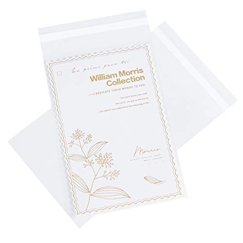 Volanic 100pcs 5X7 Inch Clear Plastic Packaging Bags Thick Self Sealing OPP Cello Resealable Bag for Bakery Cookies Decorative Wrappers Soap