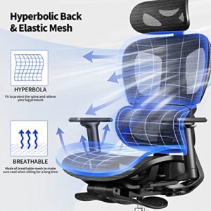 PatioMage Ergonomic Mesh Office Chair with 3D Adjustable Armrest,High Back Desk Computer Chair Ergo3d Ergonomic Office Chair with Wheels for Home & Office