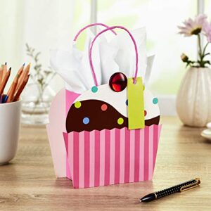 Hallmark 5" Small Gift Bag with Tissue Paper (Cupcake) for Birthdays, Mother's Day, Baby Showers, Bridal Showers, or Any Occasion