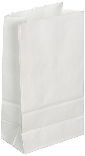 6lb White Rainbow Paper Bags 500 Count (5 x 100 Packs)