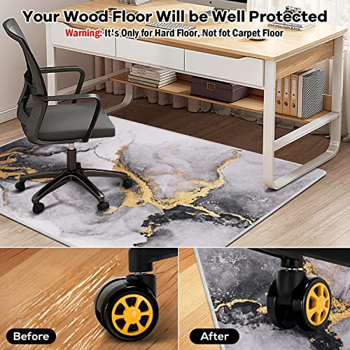 Office Chair Mat for Hardwood and Tile Floor, 36"x48" Chair Rugs Floor Protectors, Thick and Sturdy Under Desk Low-Pile Carpet for Computer Chair, Rolling Chair