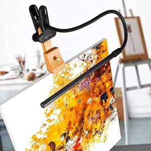 OttLite Easel Clip-On LED Easel Lamp with ClearSun LED Technology - Sturdy Clip Light with On/Off Switch Cord - Adjustable & Flexible Neck for Precise Lighting, Piano, Computer Desks, Shelves & Tables