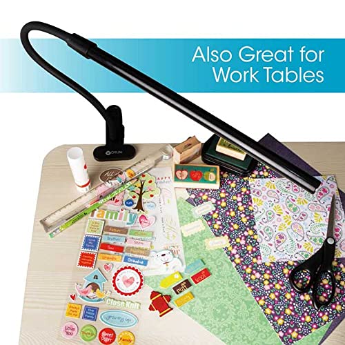 OttLite Easel Clip-On LED Easel Lamp with ClearSun LED Technology - Sturdy Clip Light with On/Off Switch Cord - Adjustable & Flexible Neck for Precise Lighting, Piano, Computer Desks, Shelves & Tables