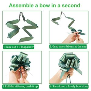 PintreeLand 24PCS Christmas Wrap Pull Bows with Ribbon 5” Wide Wrapping Accessory for Xmas Present, Gift, Florist, Bouquet, Basket(24 PCS)