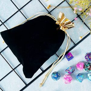 Shintop Velvet Bags, 5x7inch Velvet Jewelry Bags 10pcs Drawstring Gift Pouches for Wedding Favor Christmas (Black)