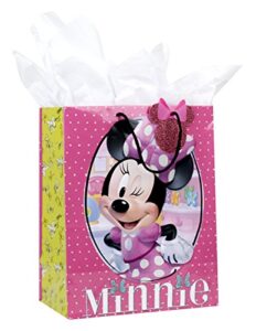 hallmark 13″ large gift bag with tissue paper (minnie mouse) for birthdays, kids parties or any occasion