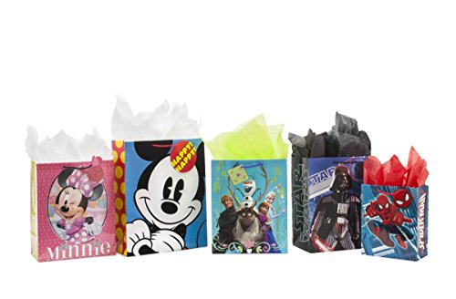 Hallmark 13" Large Gift Bag with Tissue Paper (Minnie Mouse) for Birthdays, Kids Parties or Any Occasion