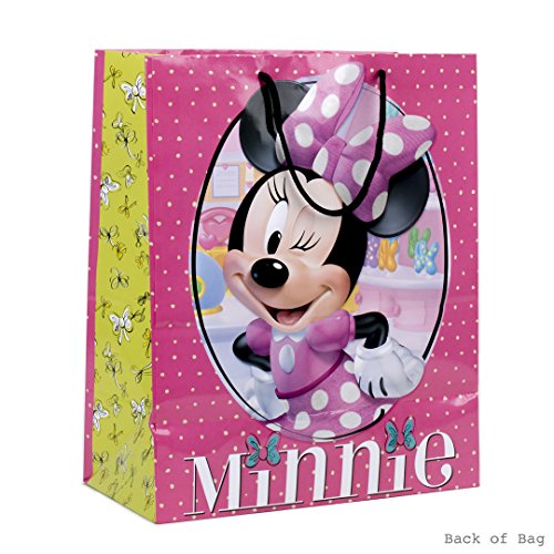 Hallmark 13" Large Gift Bag with Tissue Paper (Minnie Mouse) for Birthdays, Kids Parties or Any Occasion