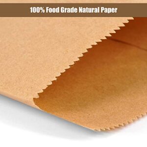 EONJOE 100-pack Kraft Paper treat Bags Flat favor bag for Sandwich Snacks Cookie Popcorn Party Small Gift bag (Brown, 3''x5'')