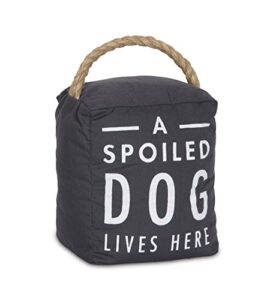 pavilion gift company 72198 spoiled dog door stopper, 5 x 6, black