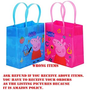 Peppa Pig Authentic Licensed Reusable Party Favor Goodie Small Gift Bags 12