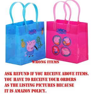 Peppa Pig Authentic Licensed Reusable Party Favor Goodie Small Gift Bags 12