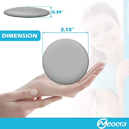 Neoera Door Stopper Wall, 3.15" Round Soft Rubber Door Stop, Silicon Wall Protector, Premium Self Adhesive Door Bumper (Gray, 3.15" 4 Pack)