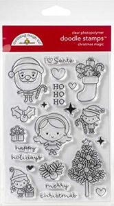 doodlebug design inc. 6477 doodle stamps clear xmas, christmas magic