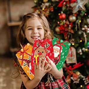 Small Christmas Gift Bags for Kids Christmas Goodie Bags Holiday Candy Bags for Gifts Christmas Treat Pastries Cupcakes Cookies Brownies Donuts Xmas Gift-Giving Bag Kids Small Christmas Party Gift Bags Bulk