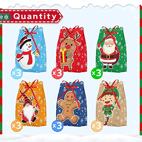 Small Christmas Gift Bags for Kids Christmas Goodie Bags Holiday Candy Bags for Gifts Christmas Treat Pastries Cupcakes Cookies Brownies Donuts Xmas Gift-Giving Bag Kids Small Christmas Party Gift Bags Bulk