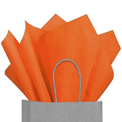 AZOWA Gift Tissue Paper Wrapping Tissue Paper for Gift Bags(20x29 In,Orange,120 Sheets)